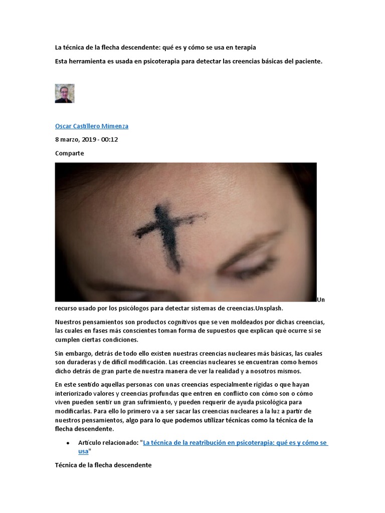 Técnica de la flecha descendente en TCC | PDF | Crecimiento personal y ...