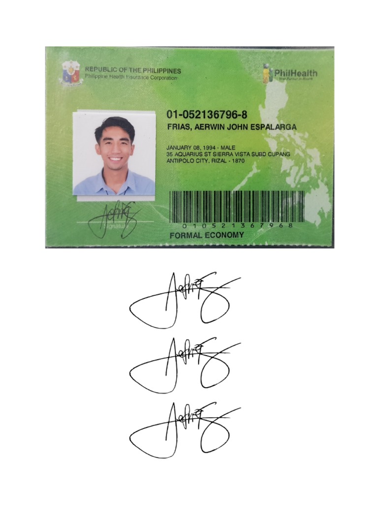 AEF ID With Signature Specimen | PDF