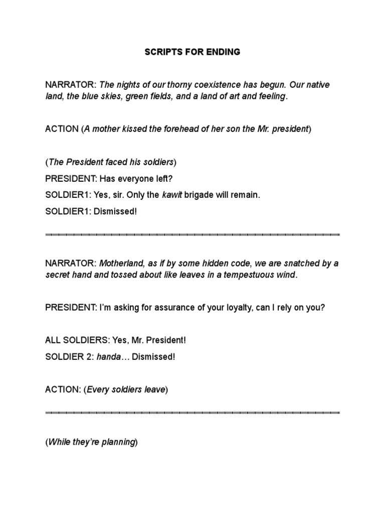 Scripts For Ending Heneral Pdf