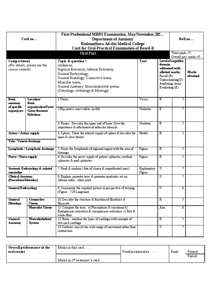Board Ll-Final Merged | PDF | Anatomy | Vein