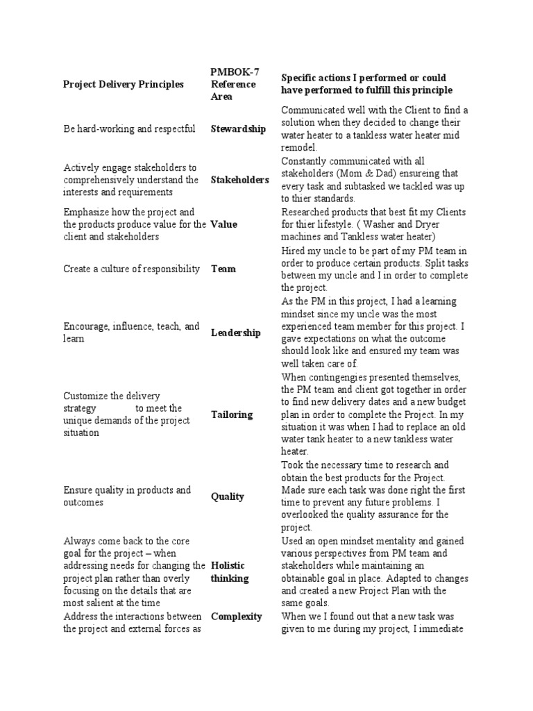 Project Delivery Principles | PDF