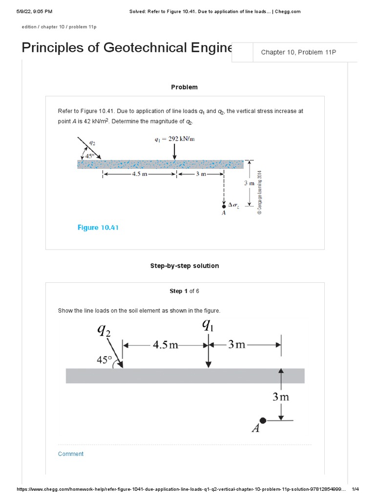 Vertical Stress from Line Loads | PDF | Stress (Mechanics) | Equations