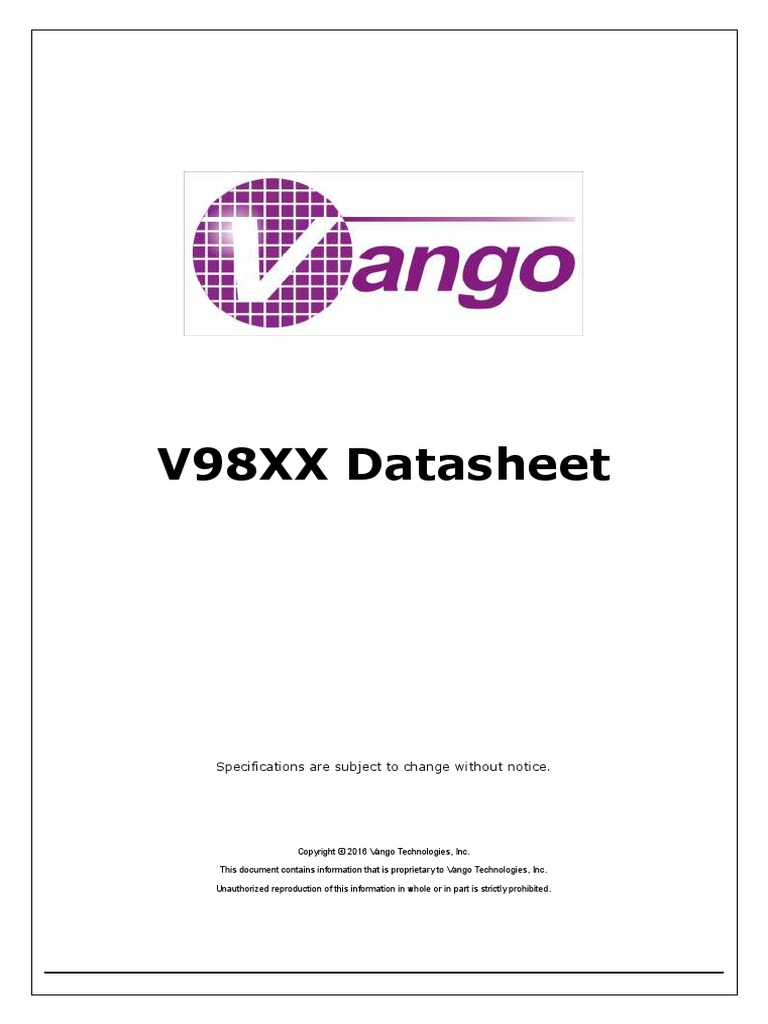 Lampiran - Datasheet IC V98xx | PDF | Ac Power | Analog To Digital ...