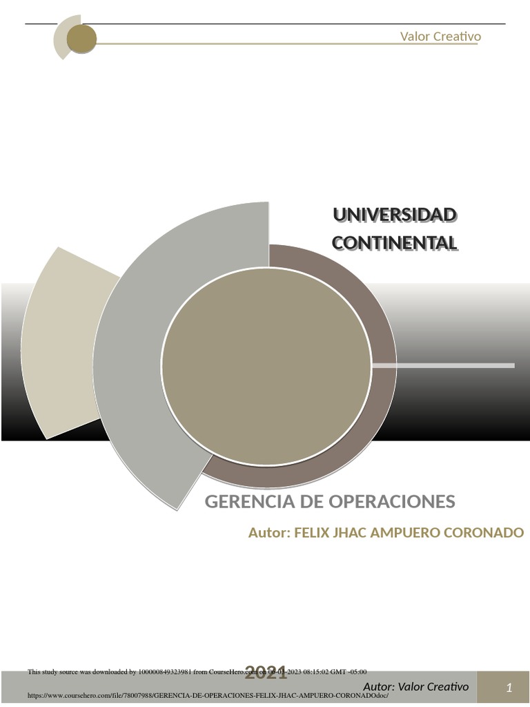 Gerencia de Operaciones Felix Jhac Ampuero Coronado | PDF | Hotel ...