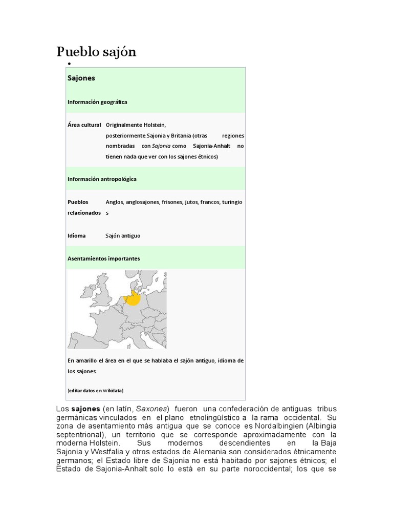 Los Sajones | PDF | Sajones | Europa