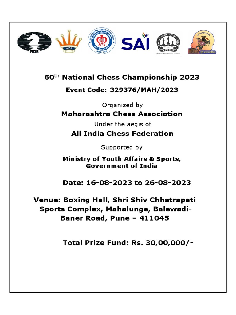 60th National Chess Championship 2023 | PDF