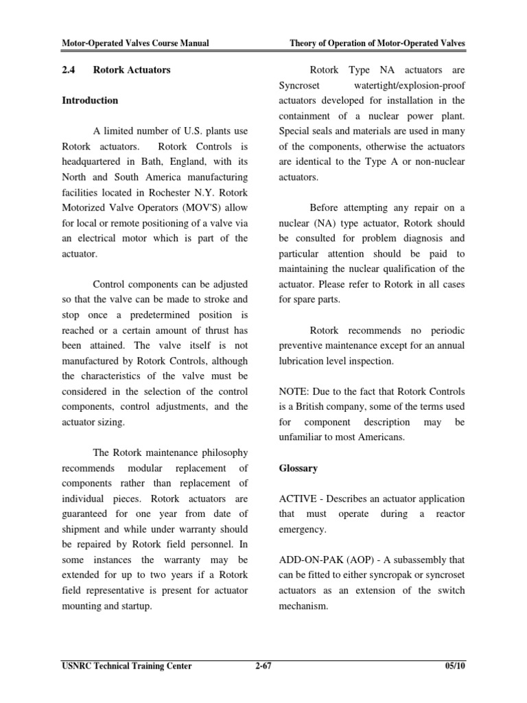 Rotork Actuators Operation Guide | PDF | Computers | Technology ...