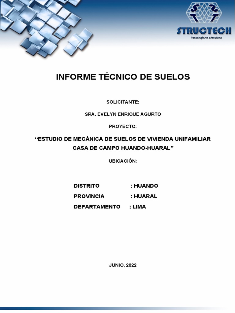Informe Tecnico Structech - Huando | PDF | Fundación (Ingeniería) | Hormigón