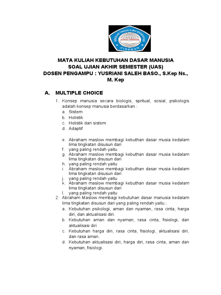 Soal Uas KDM | PDF