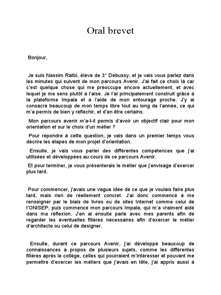 Oral Brevet | PDF