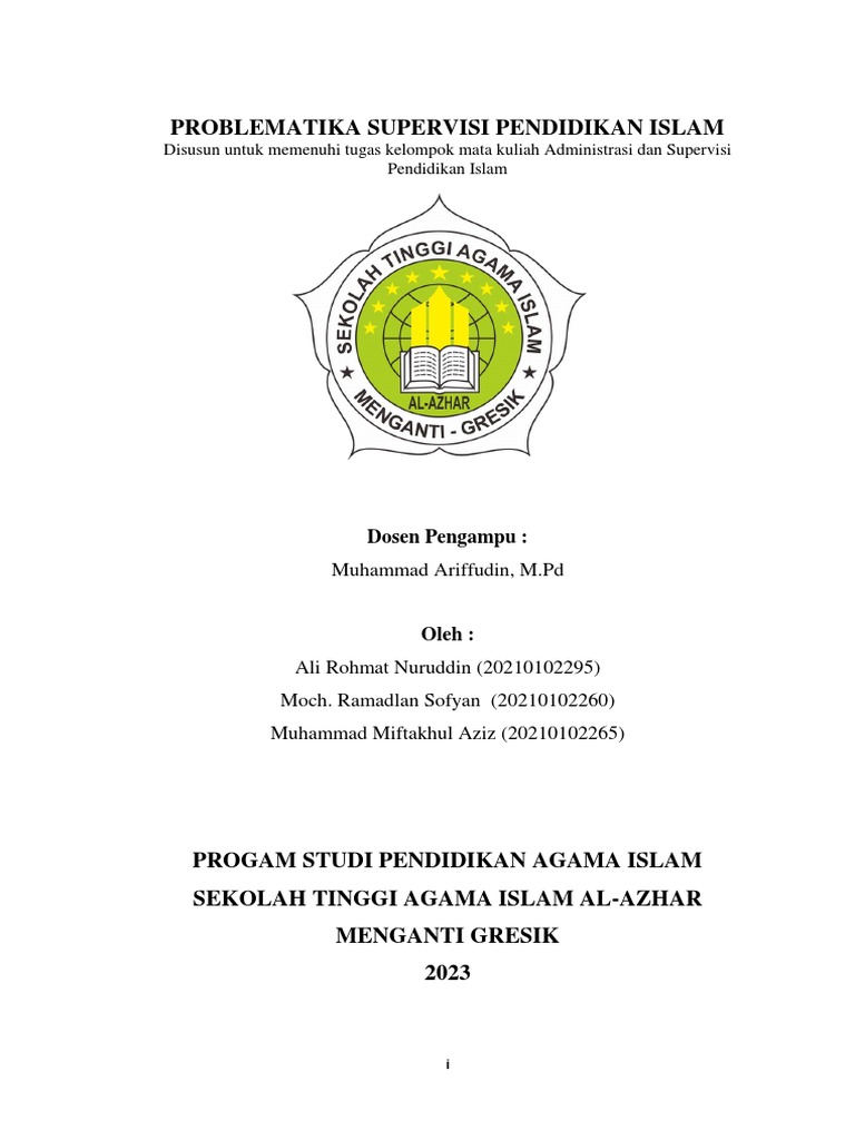 Problematika Supervisi Pendidikan Islam | PDF