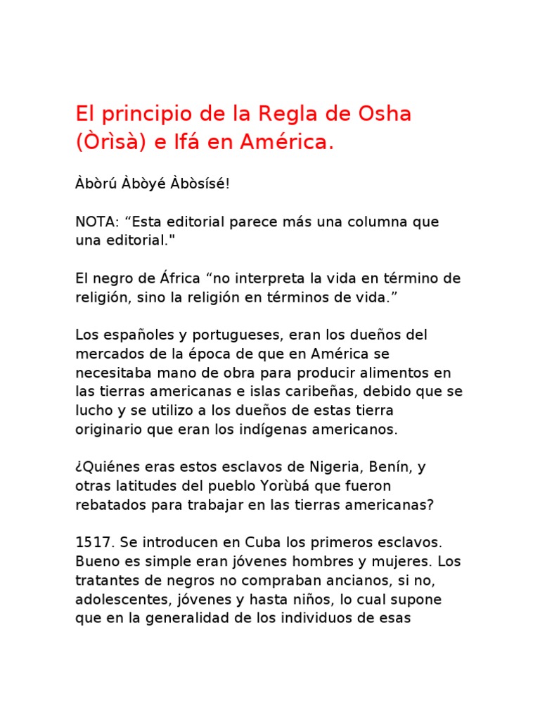 El Principio De La Regla De Osha Pdf