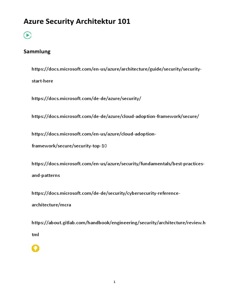 Azure Security Architektur 101 | PDF | Security | Computer Security