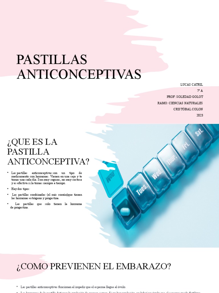 Pastillas Anticonceptivas | PDF | Control de la natalidad | Píldora ...