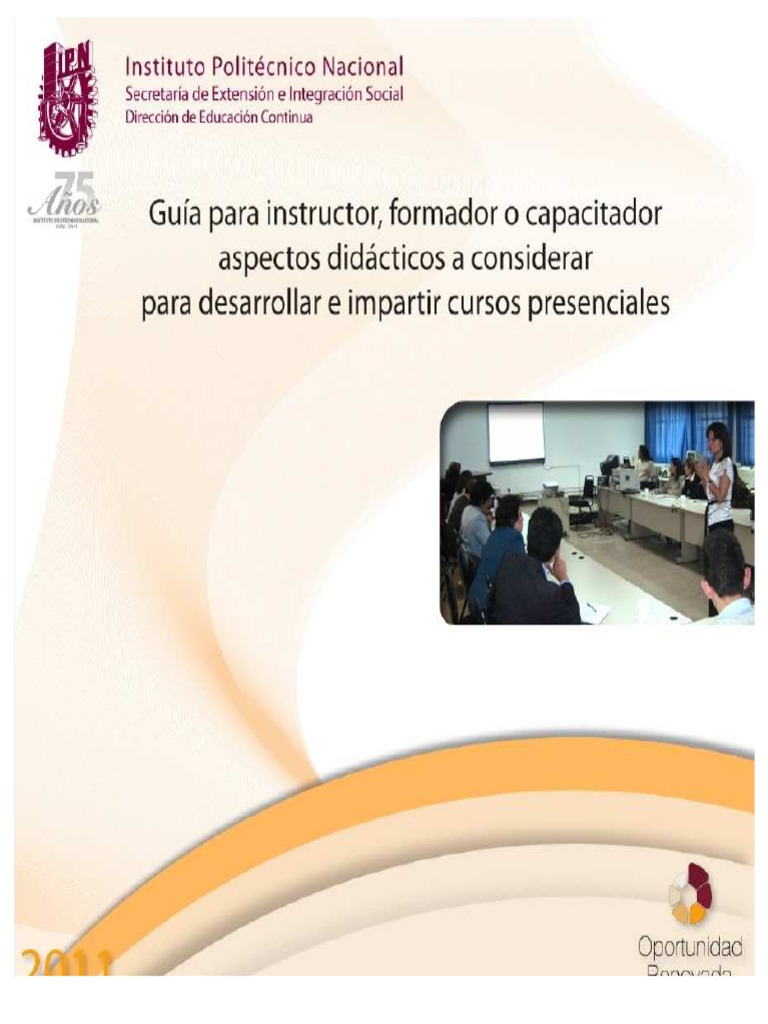 Guia para Instructor, Formador o Capacitador..... | PDF | Aprendizaje | Evaluación