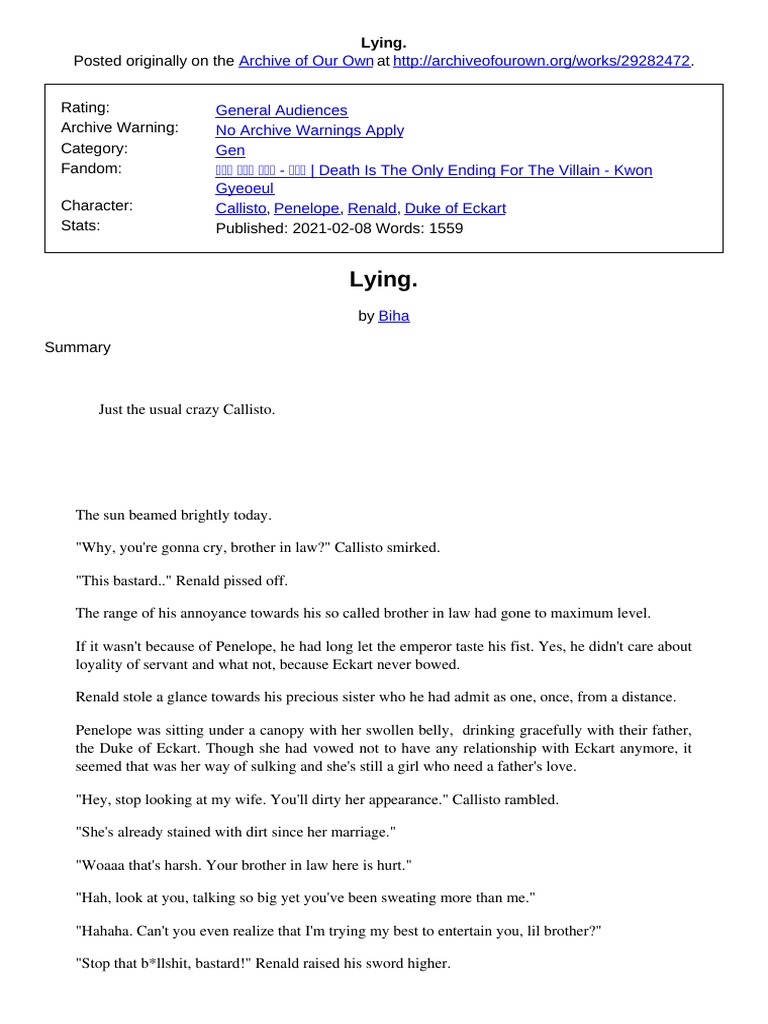 Lying | PDF