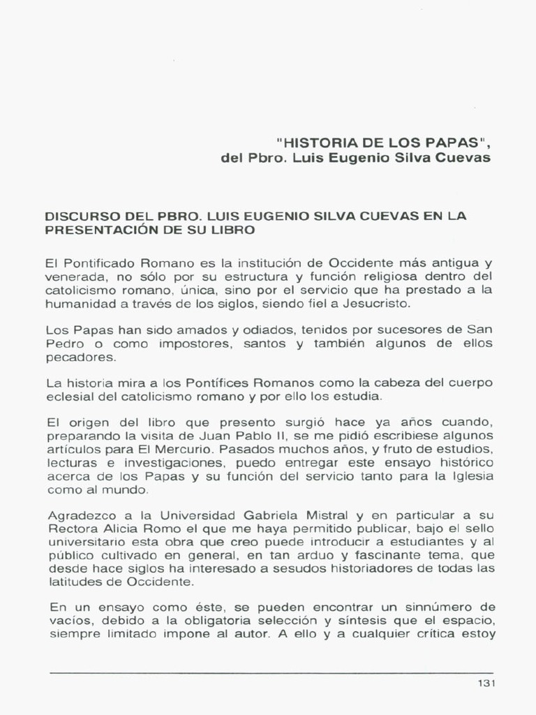 Historia de Los Papas | PDF | Papa | Iglesia Católica