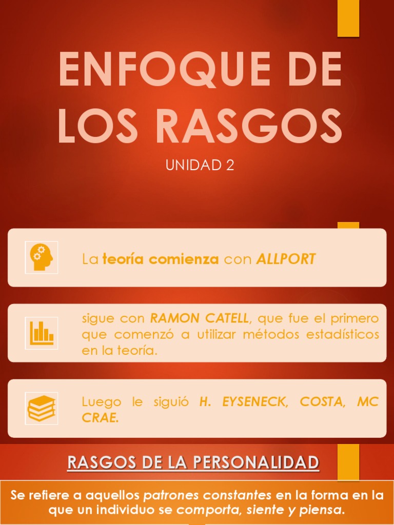 Enfoque de Los Rasgos | PDF | Adultos | Comportamiento
