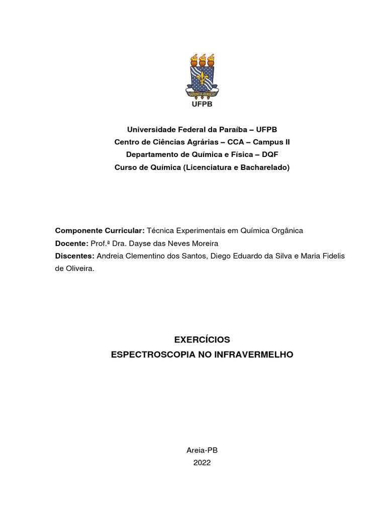 Espectroscopia De Infravermelho 28 05 2022 Pdf Aldeído Cetona 8631