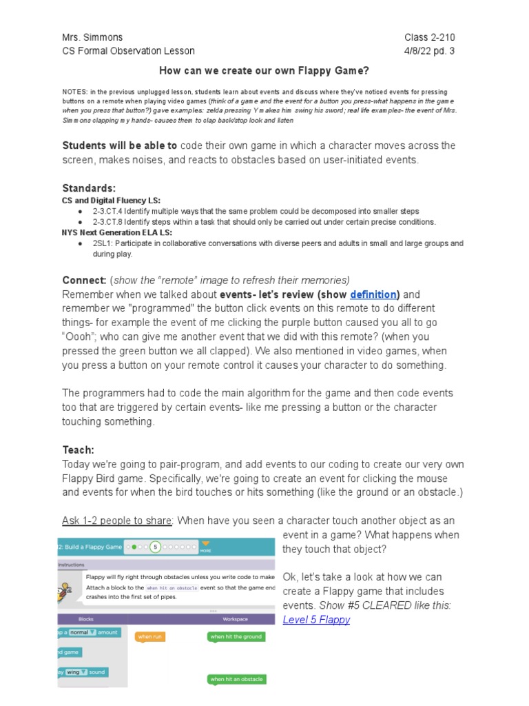 Formal Observation Lesson 2-210 2021-2022 | PDF | Cognition | Cognitive ...