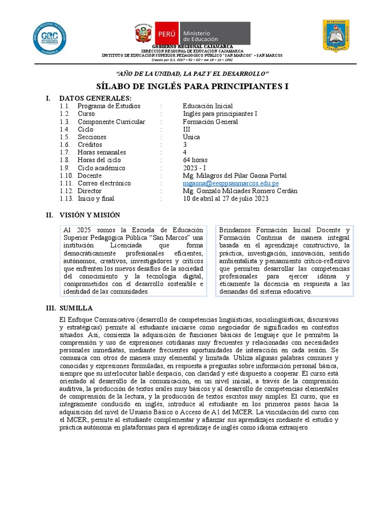 Inglés Para Principiantes I Pdf Aprendizaje Maestros