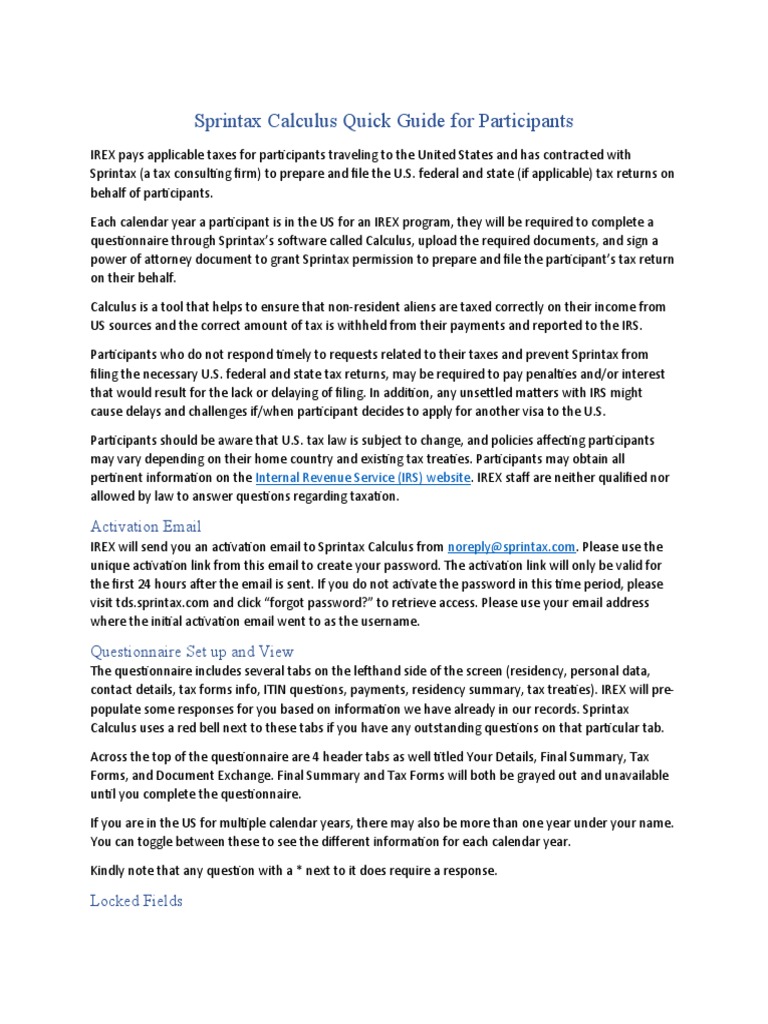 Quick_Guide_Sprintax_Calculus | PDF