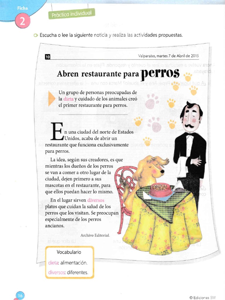 Extraer Información Explicita 2 - Comprensión de Lectura SM - Nivel A | PDF