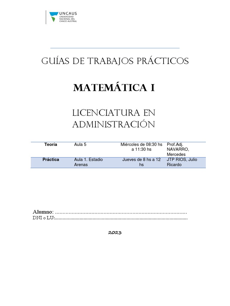 Trabajo Práctico #1. Matrices 2023 | PDF