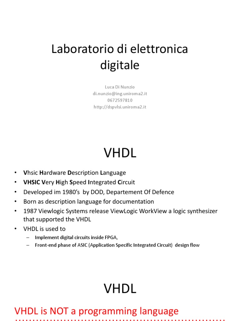 Lect 06 Vhdl Intro Pdf Vhdl Hardware Description Language 1250