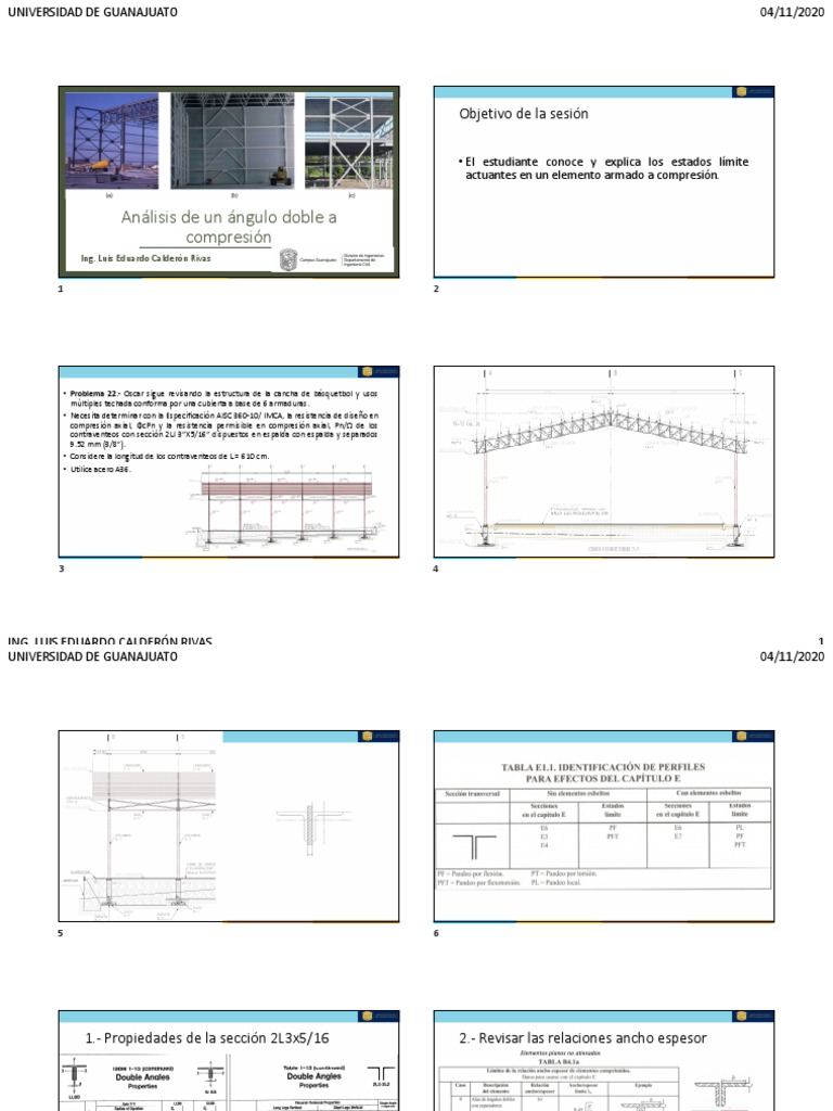Análisis de Compresión en Estructuras | PDF | Pandeo | Física Aplicada ...