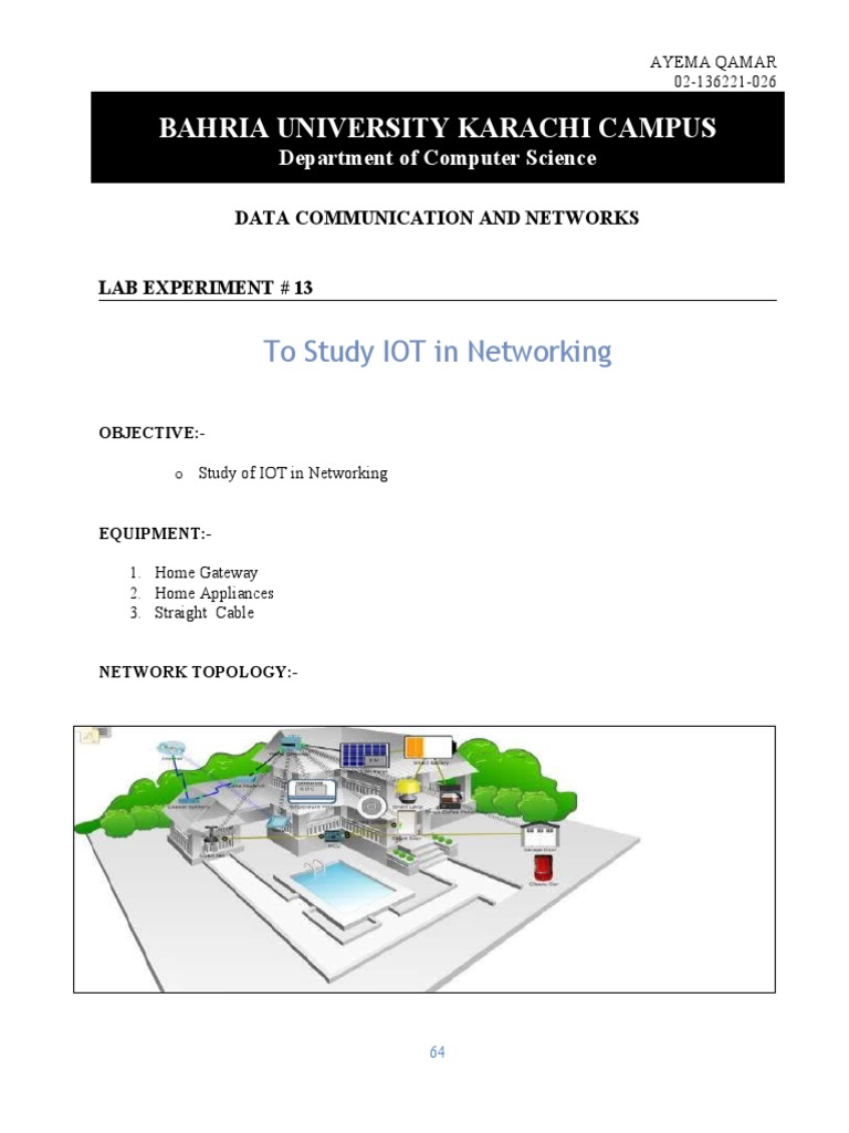 LAB 13 DCN | PDF | Computer Network | Gateway (Telecommunications)