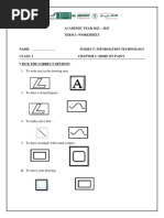 Computer A Machine Class 1 Worksheet 1 | PDF