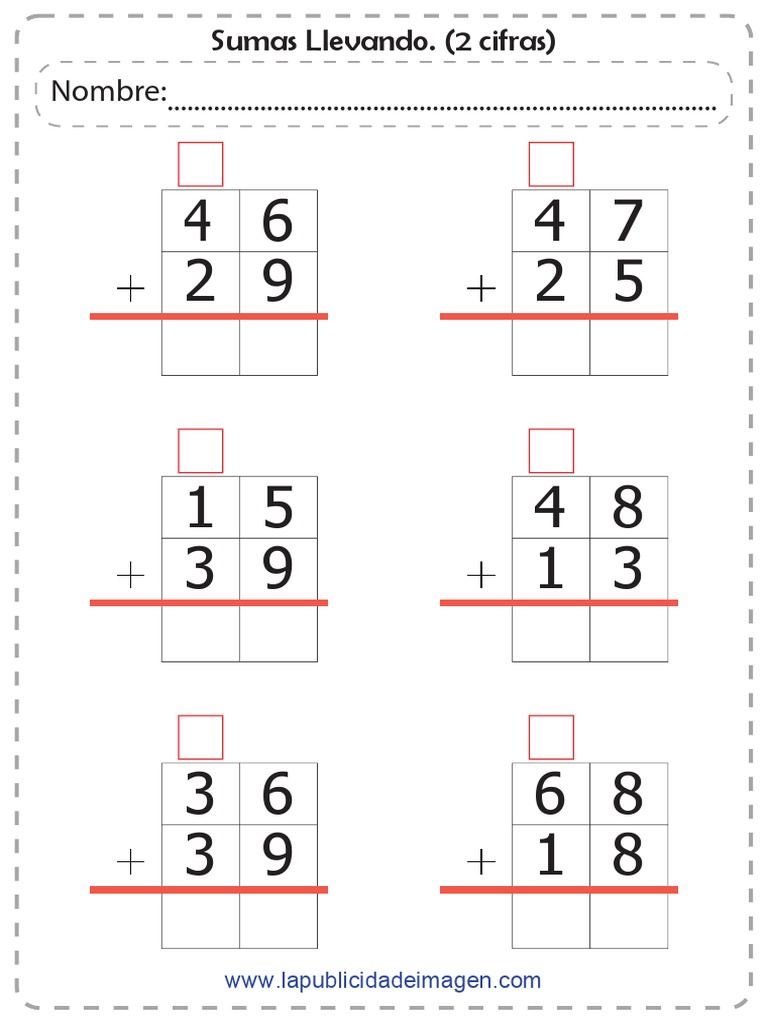 sumas llevando | PDF