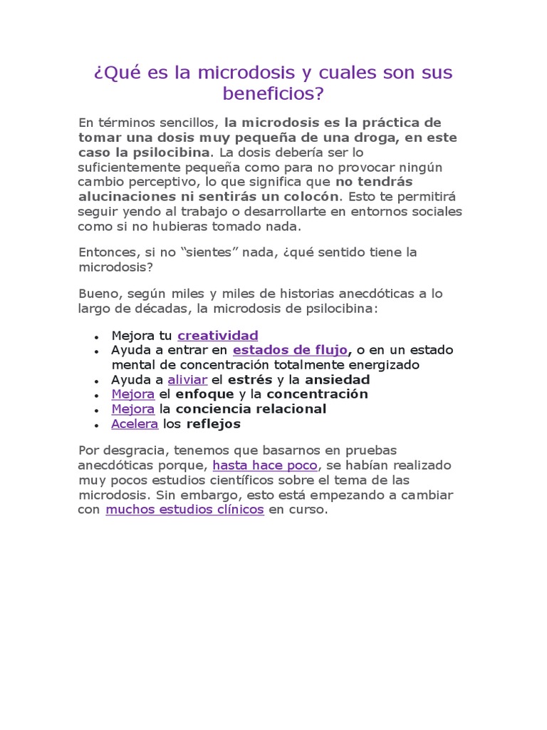 Microdosis Hongos | PDF | Psilocibina | Drogas psicodélicas