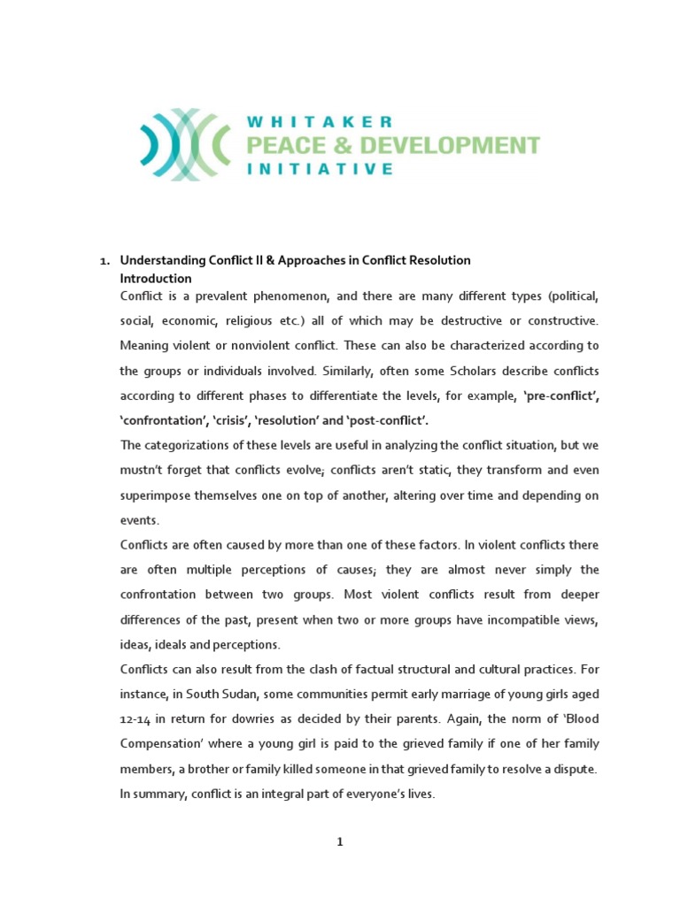 Early Warning and Response Systems in Conflict Prevention | PDF ...