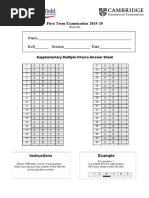 Multiple-Choice Answer Sheet For 10 IGCSE | PDF | Tests | Standardized ...