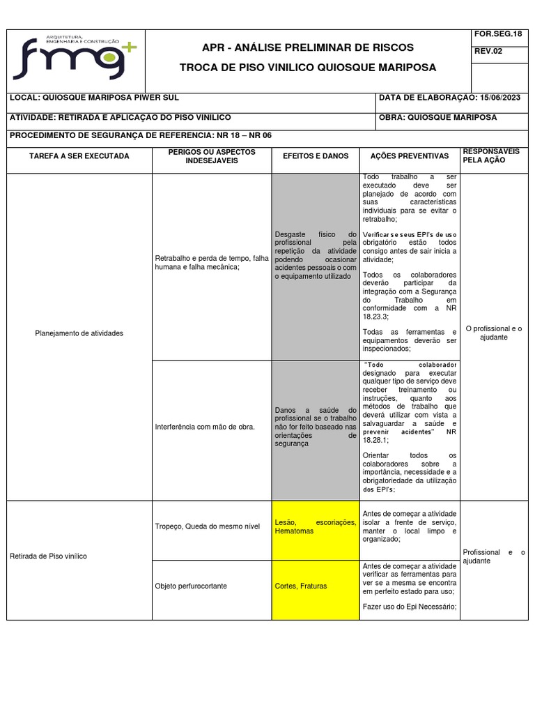 Apr - Troca de Piso Vinilico | PDF