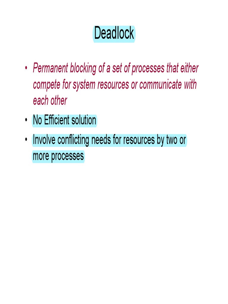Set4 Deadlock Pdf Process Computing Computer Programming
