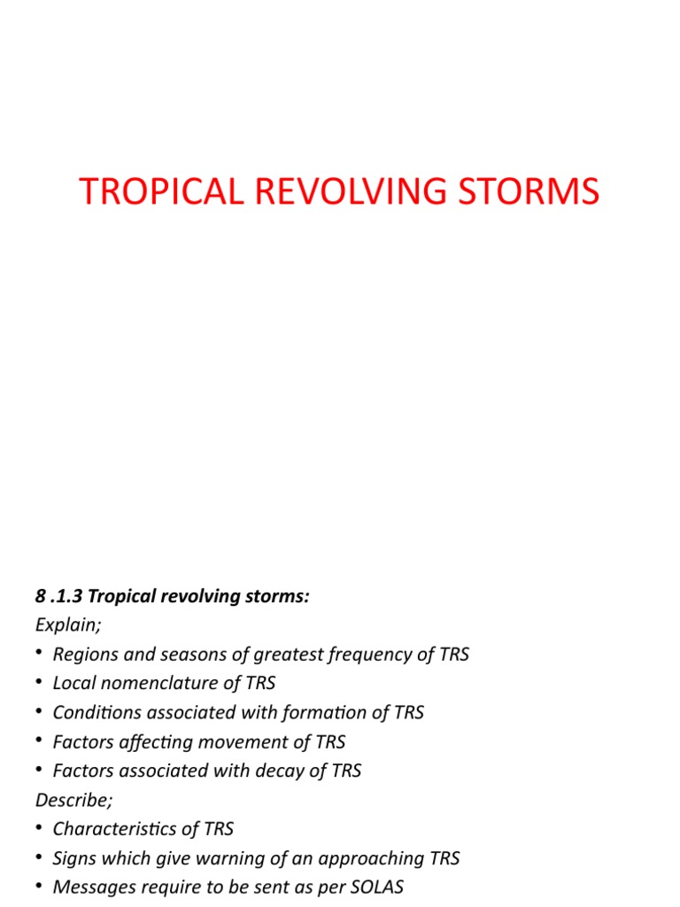 Tropical Revolving Storms Pi | PDF | Tropical Cyclones | Eye (Cyclone)