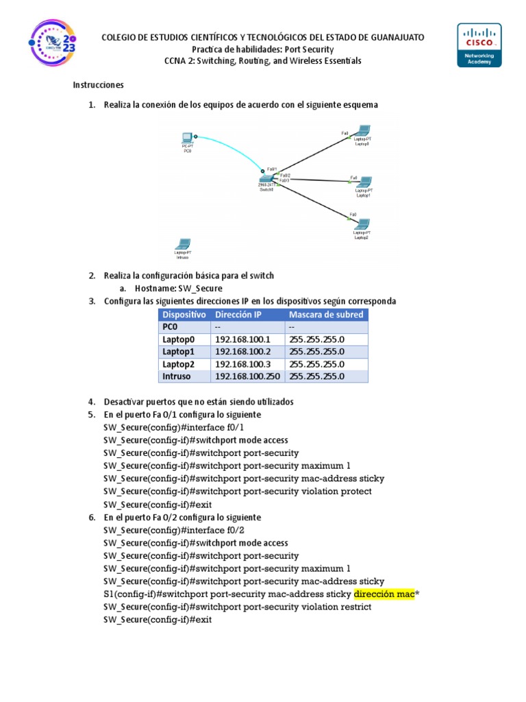 Practica de Habilidades 3 | Descargar gratis PDF | Ingeniería ...