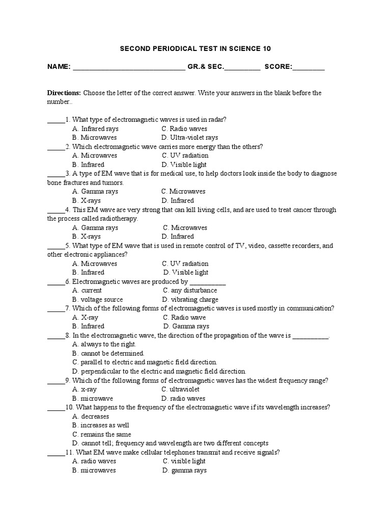 Science q2 | PDF | Electromagnetic Radiation | Mirror