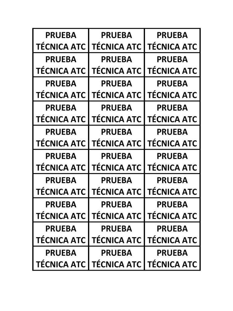 Prueba Técnica ATC | PDF