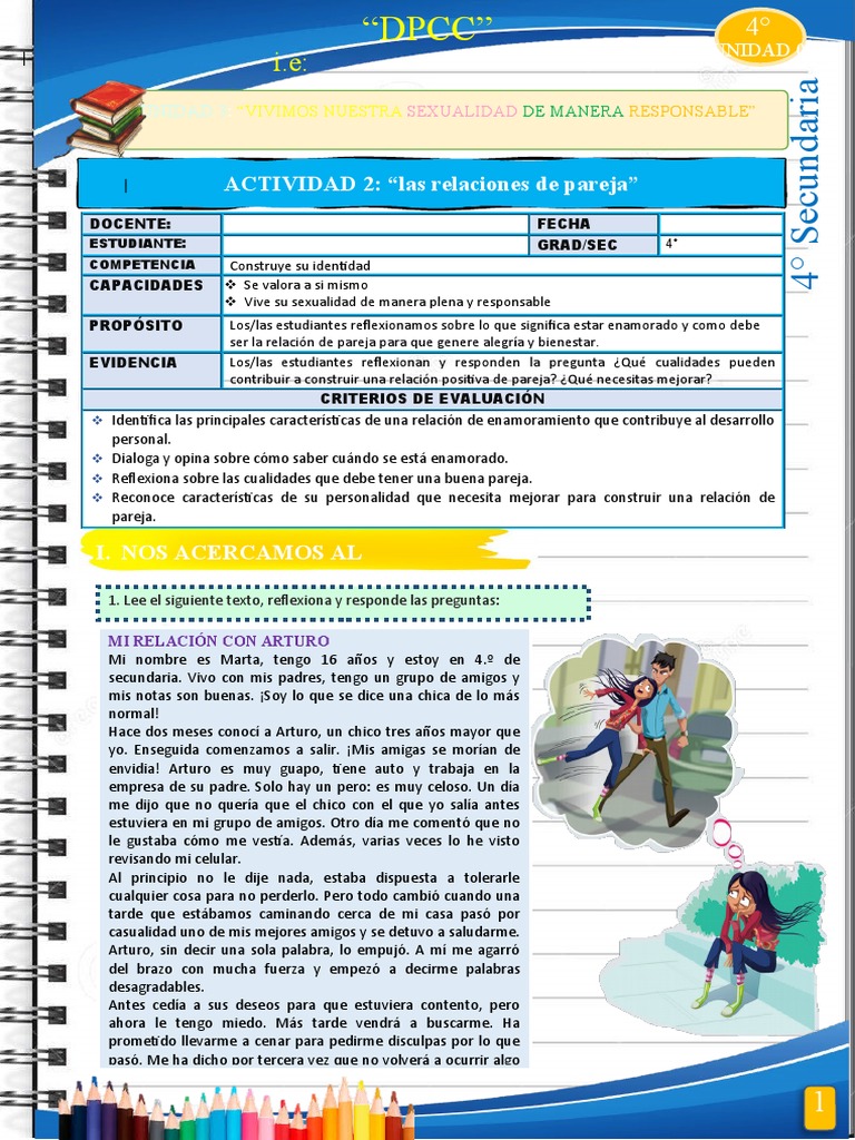 4° DPCC - Actv.02-Unid.3 2023 | PDF | Violencia doméstica | Violencia