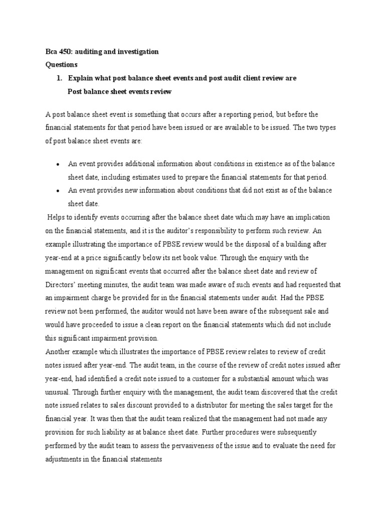 Bca 450 | PDF | Audit | Internal Control