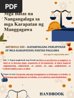 DOLE Handbook Tagalog | PDF