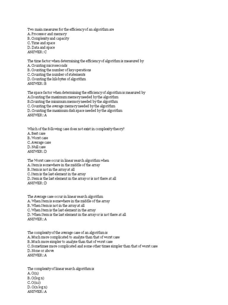 DS MCQ | PDF | Array Data Structure | Time Complexity DS MCQ | PDF | Array Data Structure | Time Complexity