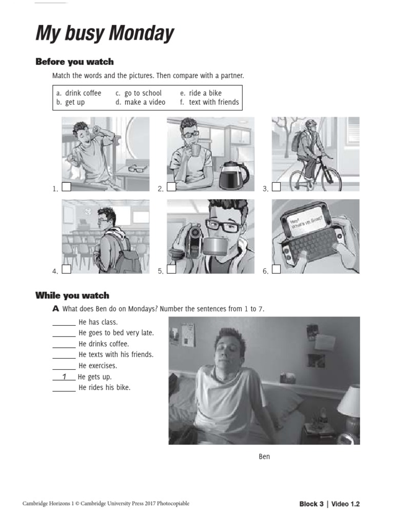 My Busy Monday | PDF