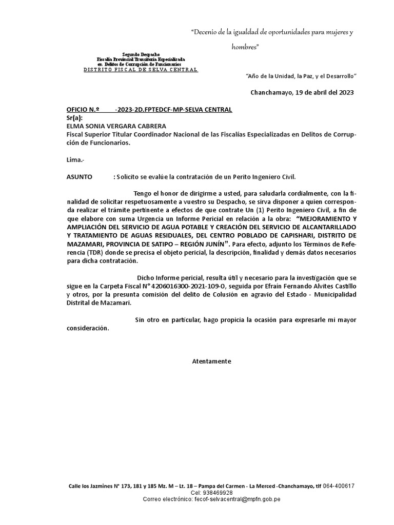 Oficio de Perito | PDF