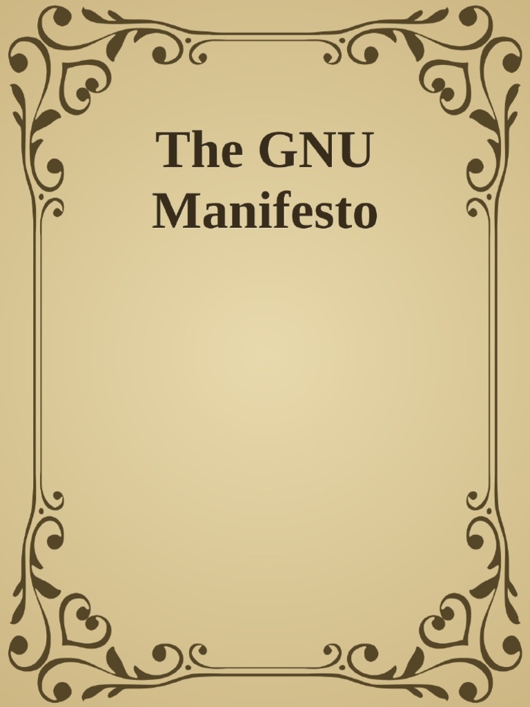 The GNU Manifesto | PDF | Gnu | Unix The GNU Manifesto | PDF | Gnu | Unix