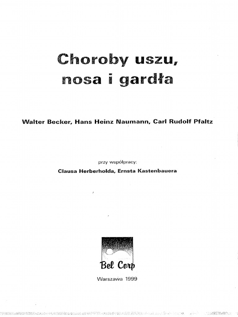 Becker W. - Choroby Uszu Nosa I Gardå A | PDF